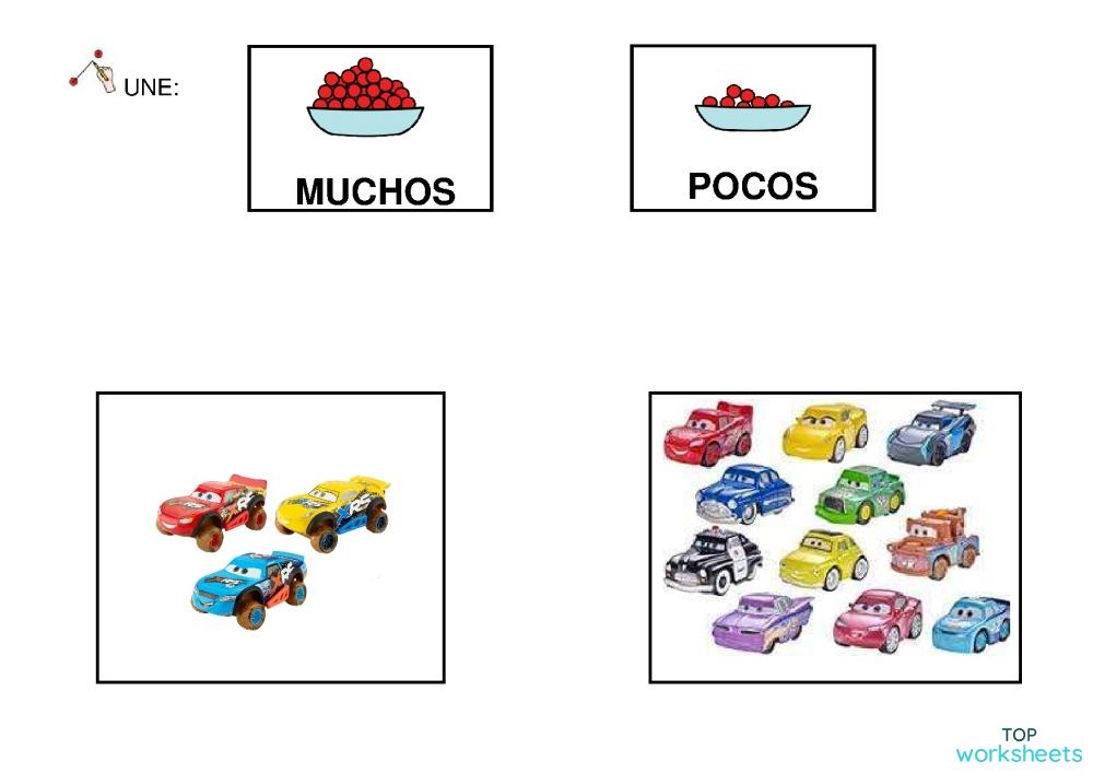 MUCHOS-POCOS. Ficha interactiva | TopWorksheets