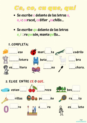 Actividad Letra C y Q. Interactive worksheet | TopWorksheets
