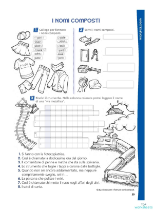 nomi composti e nomi collettivi. Interactive worksheet | TopWorksheets