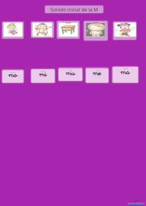 Sonido inicial de la m. Interactive worksheet | TopWorksheets