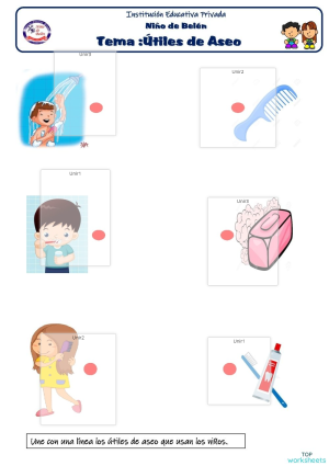 Útiles de Aseo. Interactive worksheet | TopWorksheets